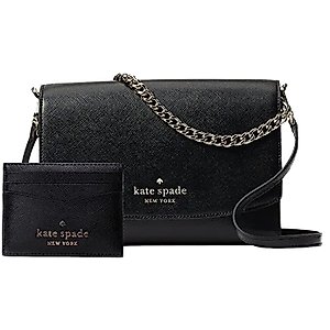 Kate Spade Carson Convertible Crossbody Handbag With Card Case (Black)