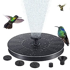 Solar Water Fountain for Bird Bath, 2.2w Portable Submersible Free Standing Solar Outdoor Fountain Water Pumps Kit for Outdoor Birdbath,Small Pond and Patio Garden Decoration(Dark Blue)