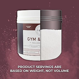 Gym & Tonic Low Calorie Collagen Protein Powder with 18 Amino Acids - Unflavored, Non-GMO, 0 Sugar, 0 Carbs, 20 Grams Clean Protein Per Serving, 1lb