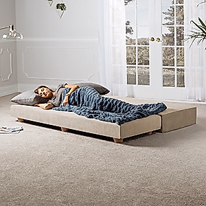 Jaxx Alon Daybed | Fold-Out Sleeper | Queen-Size Mattress - Ivory