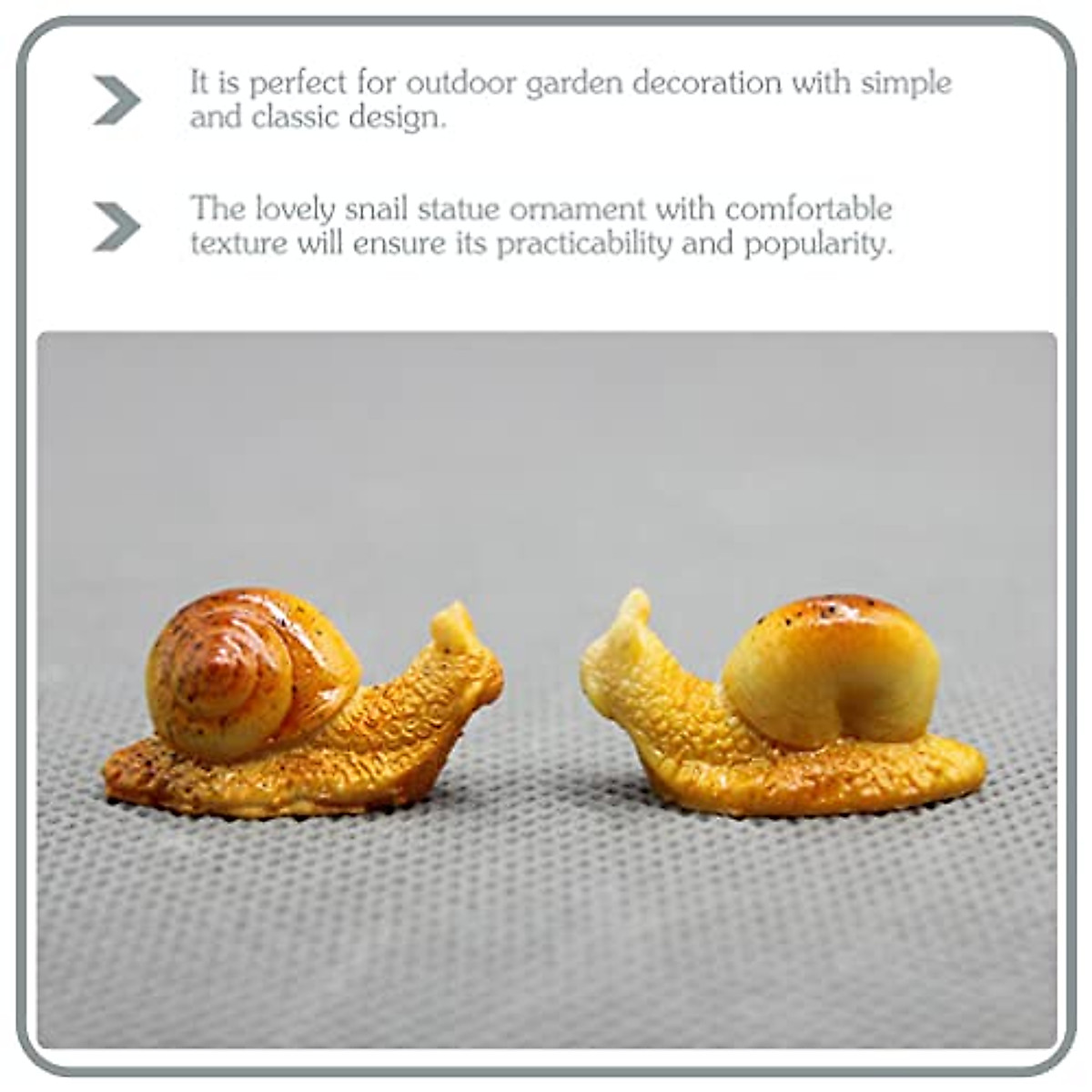 TOYANDONA Miniature Snail Figurines, 5pcs Resin Snail Figures Mini Snails for Miniature Micro Landscape Decor DIY Bonsai Crafts Ornaments