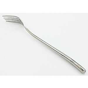 Ximkee 8 Pieces, Korean Stainless Steel Rice Spoon/Soup Spoon/Coffee Spoon - Long-handled Great Circle (Forks)