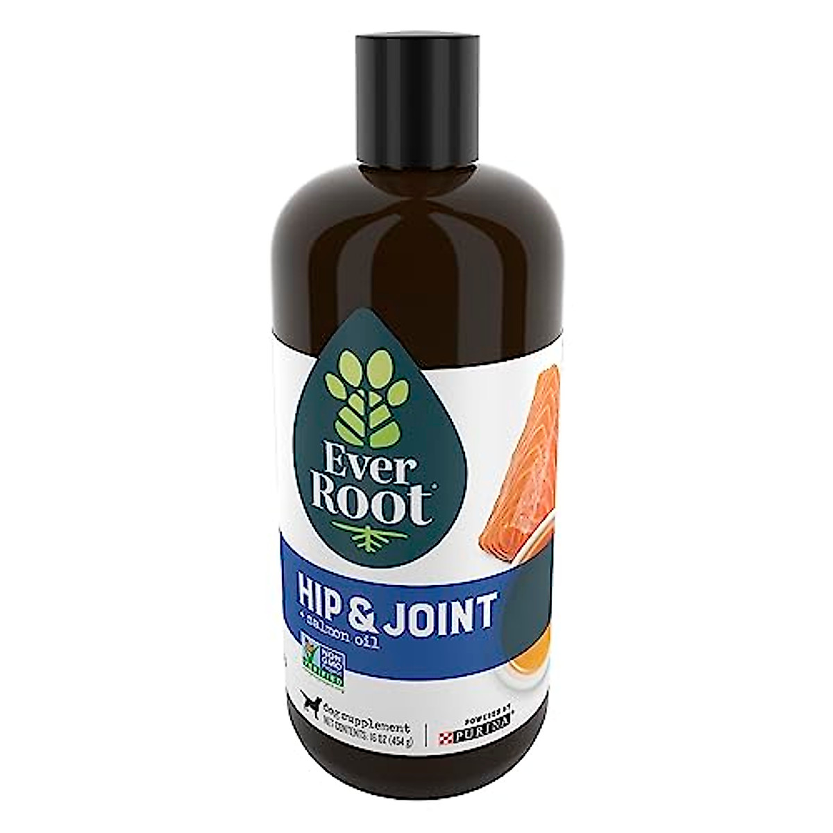 EverRoot Dog Supplement Dog Hip and Joint Supplement Oil with Salmon Oil and Green Lipped Mussel - 16 oz. Bottle