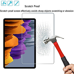 TANTEK [2-Pack Screen Protector for Samsung Galaxy Tab S7(SM-T870/T875,2020) 11 inch,Tempered Glass Film,Ultra Clear,Anti Scratch,Bubble Free