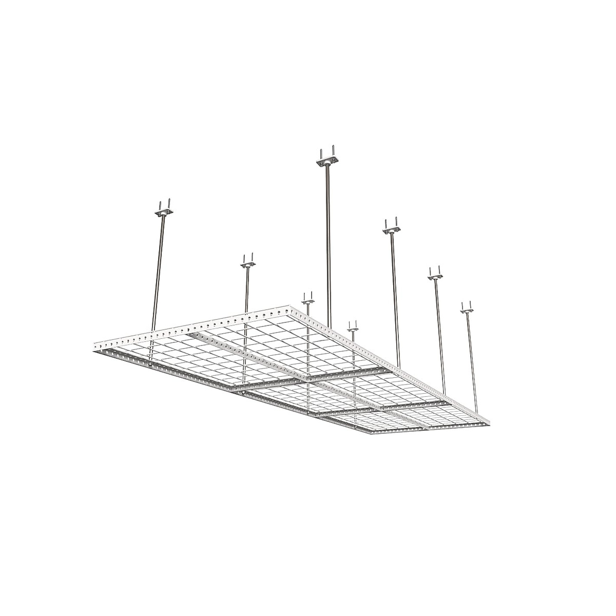 DURA-LIFT Elevate Adjustable Height Overhead Garage Door Ceiling Triple Platform (31 in. W x 93 in D)
