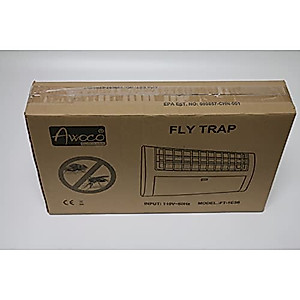 Awoco LED 13 W Wall Mount Sticky Fly Trap Lamp for Capturing Flies, Mosquitoes, Moths and Flying Insects (Fly Trap + 6 Glue Boards)