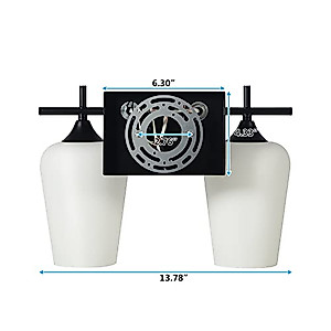 Tribesigns 2-Light Black Modern/Contemporary Vanity Light