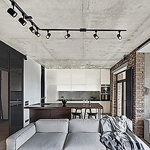 Globe Electric 59738 Tribeca 4-Light 56" Track Lighting Kit, Matte Black