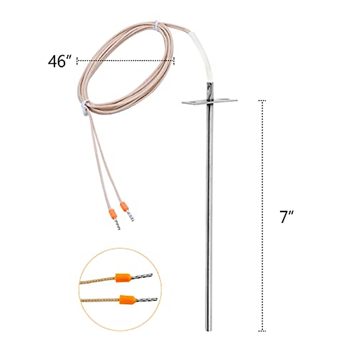 Foedo 7 inches RTD Temperature Probe Sensor for Traeger Wood Pellet Grills Thermostat