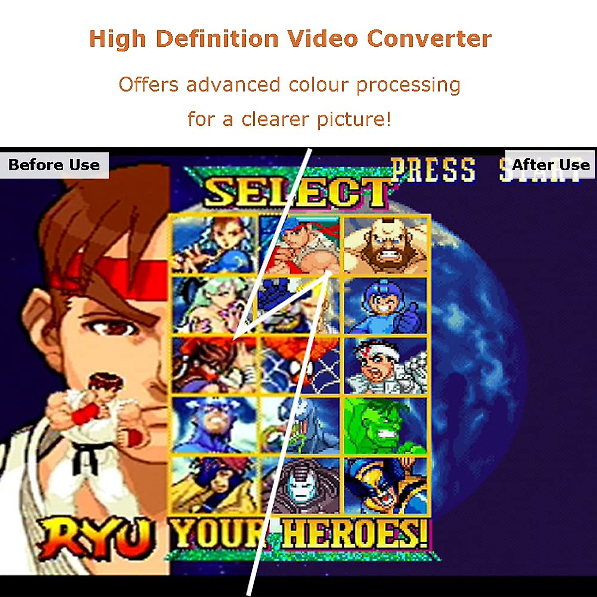 High Definition Video Converter High Definition Simultaneous Display Adapter DC Console Plug and Play Sega Dreamcast VGA to Converter for Sega Dreamcast