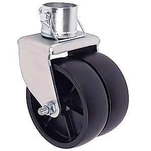 YEOPGYEON Trailer Jack Wheel with Pin - 6" Dual Wheel Jack Caster Wheel Capacity 2000lbs fits Any Jack Better Soft Ground Roll Trailer Parts