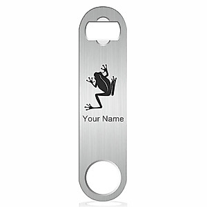 Bottle Opener, Tree Frog, Personalized Engraving Included (Stainless Steel)