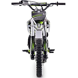 MotoTec X2 110cc 4-Stroke Gas Dirt Bike Green, 61x28x40, (MT-DB-X2-110cc_Green)