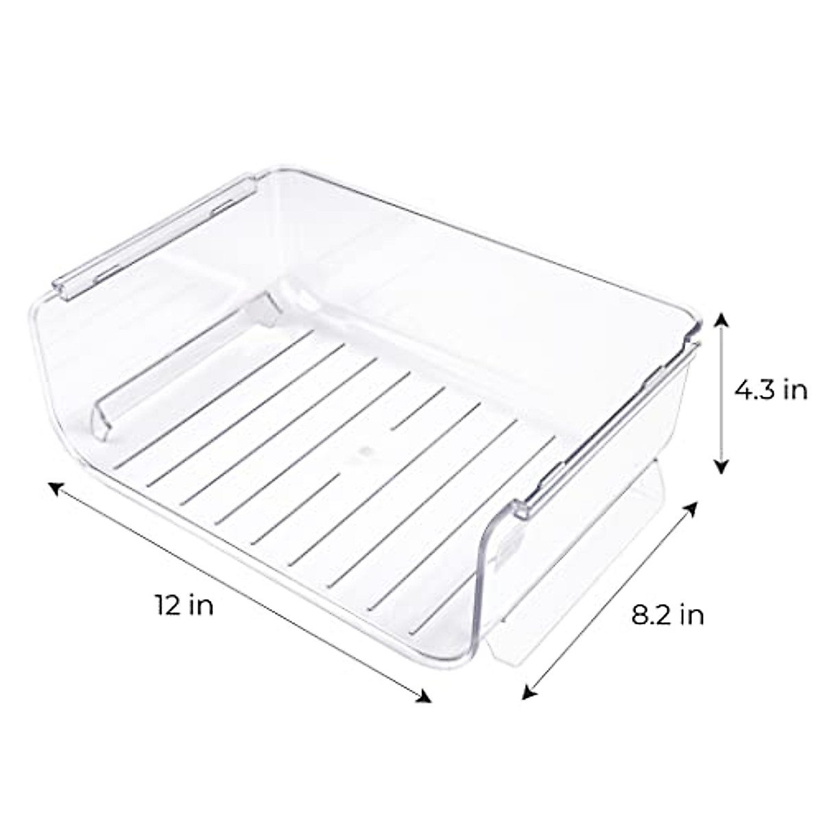 Smart Design Bottle Holder - Holds 750 mL - BPA Free Plastic - for Shakers, Stainless Steel, Wine, Refrigerator - Kitchen - 12 x 4.3 Inch - Clear