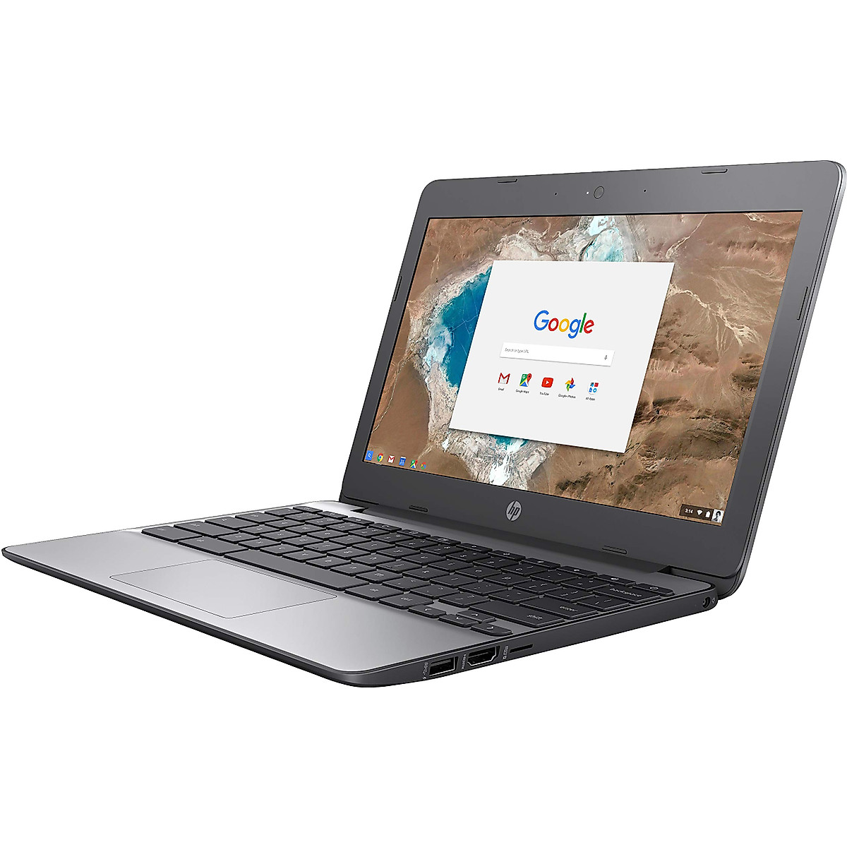 HP 11-v010wm 11.6" Chromebook, Chrome, Intel Celeron N3060 Processor, 4GB RAM, 16GB eMMC Drive