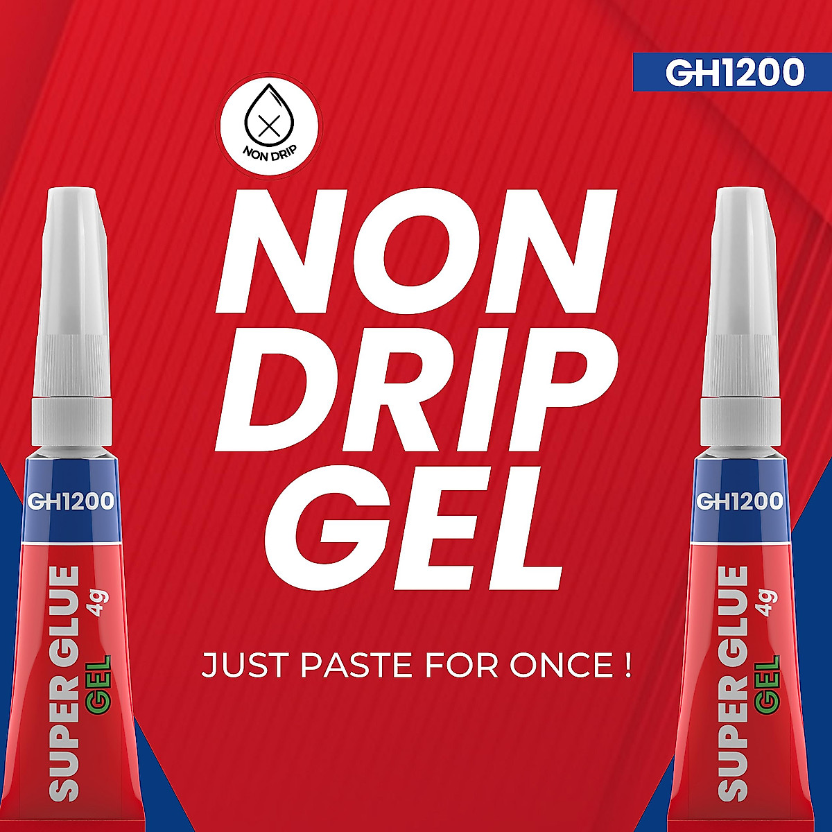 4Gx 5 Value Pack Super Glue Gel All Purpose with Anti Clog Cap. Super Fast & Strong Adhesive Superglue, Cyanoacrylate Glue for DIY Crafts and Many More