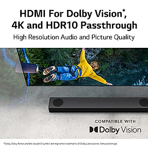 LG 5.1.3 Ch Soundbar S90QY with Wireless Subwoofer, Dolby Atmos and DTS:X -Black (Renewed)