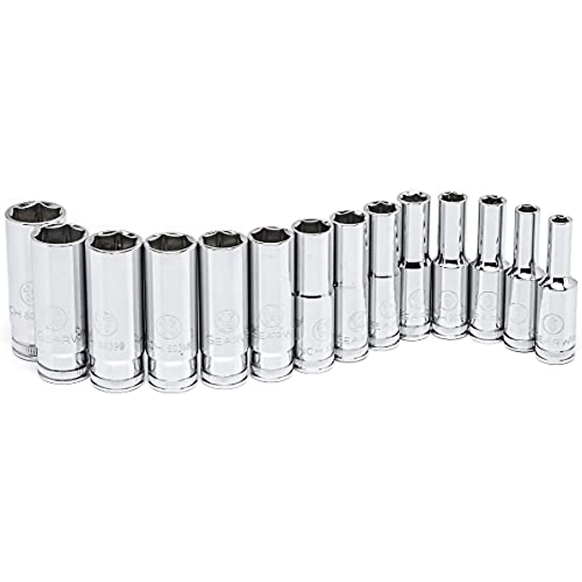 GEARWRENCH 14 Piece 3/8" Drive 6 Pt. Deep Socket Set, Metric - 80554