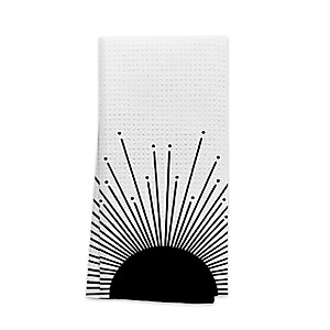 OHSUL Boho Kitchen Towels,Boho Dish Towels Dishcloth,Boho Sun Bathroom Hand Towel,Boho Sun Kitchen Towel Decor,Boho Kitchen Accessories (Color-1)