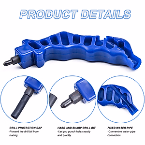 Kalolary 2Pcs Drip Irrigation Tubing Hole Punch, Drip Tube Hole Punch Tool Outdoor Drip Irrigation Pipe Hand Punch for 16/20mm PE Pipe Opening Hole Punch