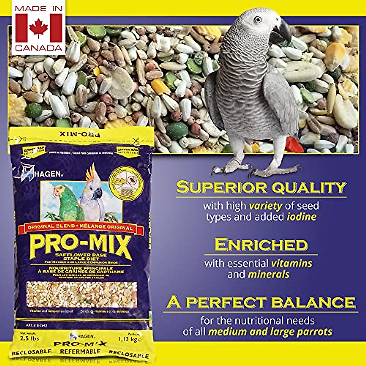 Parrot Vme Pro-Mix Seed, 2-1/2-Pound
