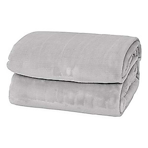 Baby Crib Blanket - 46 X 34 Silky Soft and Cozy, Flannel Fleece Velvet for Crib, Bassinet, Stroller, Car Seat - 46" X 34", Dark Grey