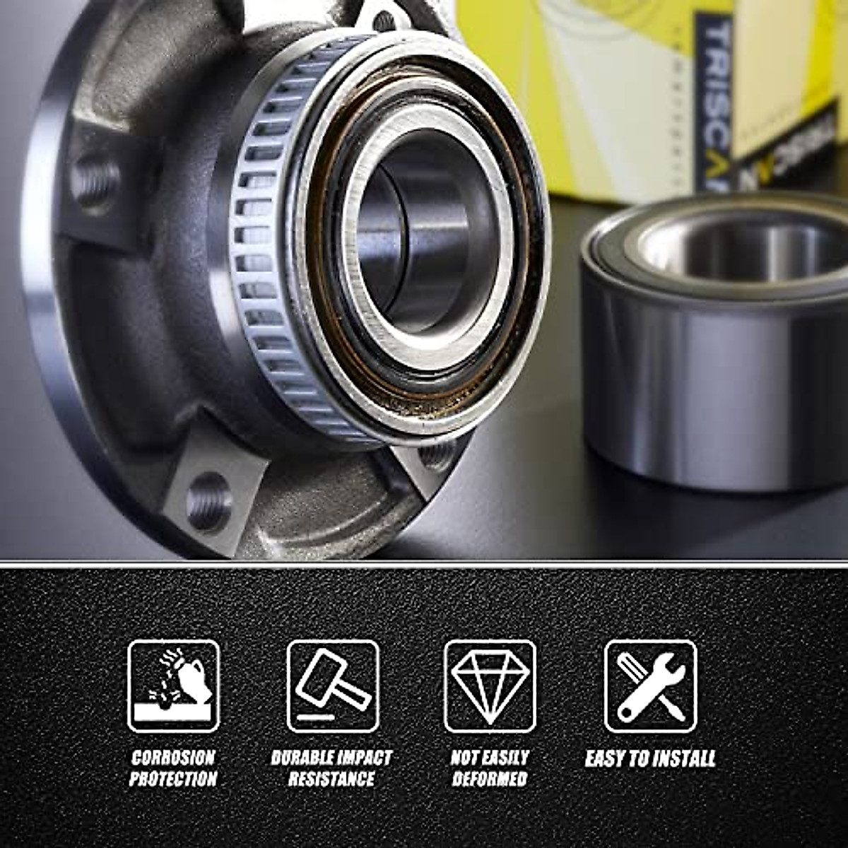 RANSOTO 3514699 Wheel Bearing Front and Rear Compatible with Polaris RZR PRO XP 900 1000 4 S XP Turbo General Sportsman Replaces 3514822 3515090 3514627 3514924 4 Packs