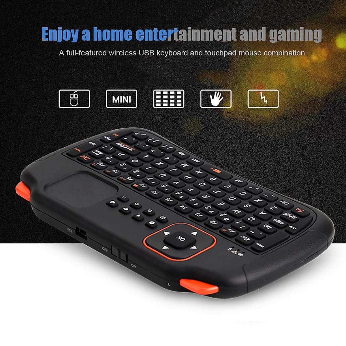 Zopsc Keypad for Android Remote Control 83-Key USB Mini Keyboard Handhold Keyboard with Touchpad