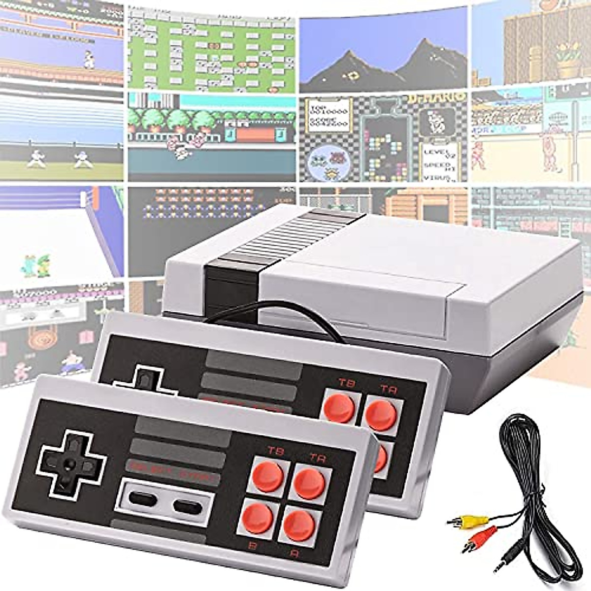 Retro Game Console, Classic Handheld Video Game Console, Built-in 620 in 1 FC Classic Video Games- AV Output Mini NES Console Plug and Play with 2 Controllers for Kids and Adults, Birthday Gift.