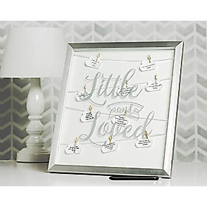 Kate & Milo Little And Loved Signature Frame, Unique Baby Shower Guestbook, Advice And Well Wishes Frame, Modern Nursery Decor