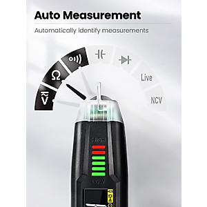 KAIWEETS Voltage Tester/12V-300V, Buzzer Alarm, Live/Null Wire Tester Electrical Tester with LCD Display, Contact Voltage Pen with NCV, Wire Breakpoint Finder (More Accurate No Gloves)