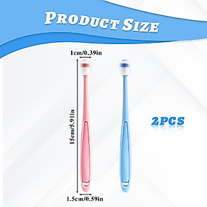 Qianyu 2 Pcs Dog Toothbrush 360 Degree Cleaning Soft Bristled Pet Brush Suitable for Small Dog and Cat Tooth Silicone Antislip Pet Cleaning Tool Dental Care Toothbrush Can Deep Clean Bad Breath