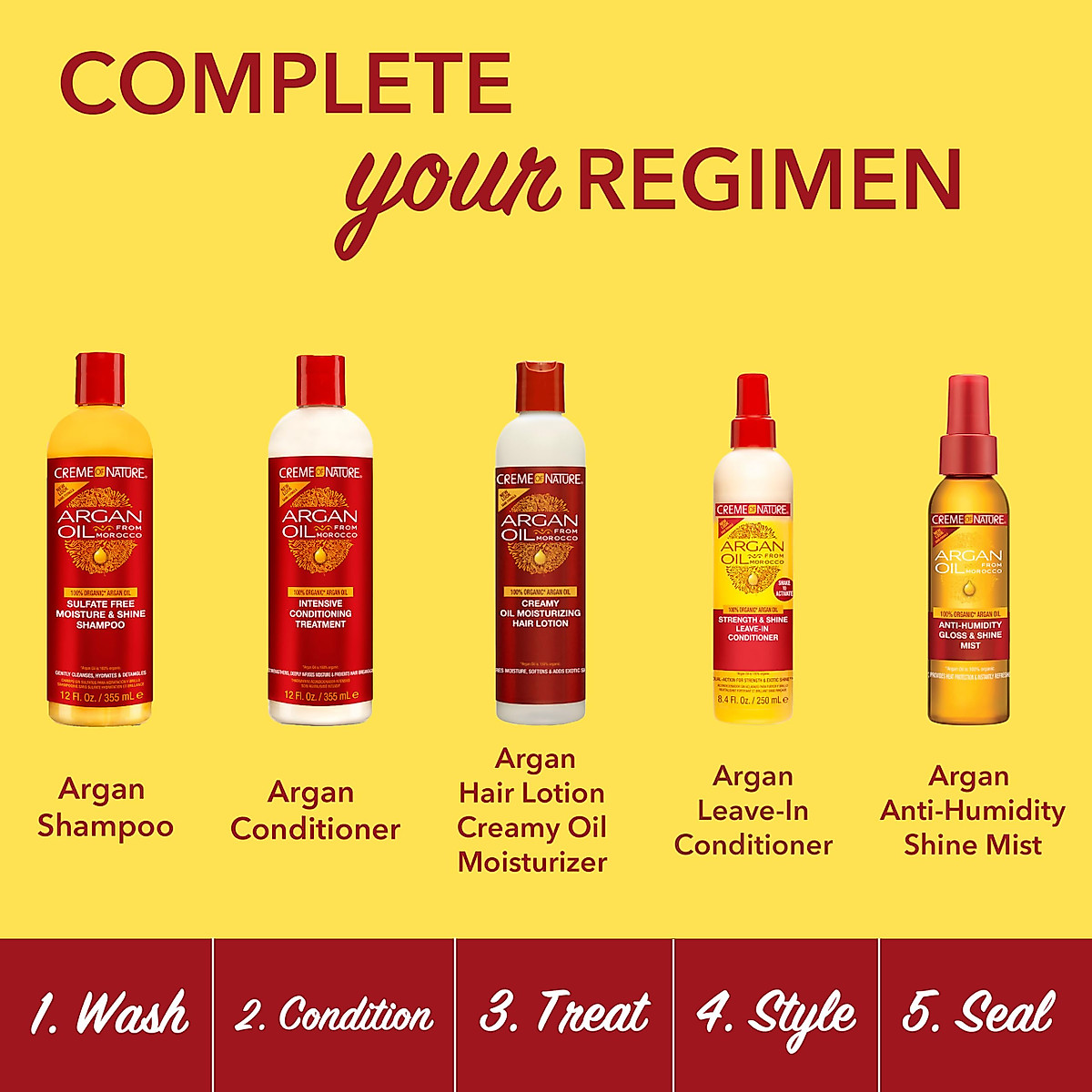 Creme of Nature, Argan Oil Hair Lotion, Creamy Oil Mousturizer to Help Restore Moisture and Add Shine, 8.45 Fl Oz