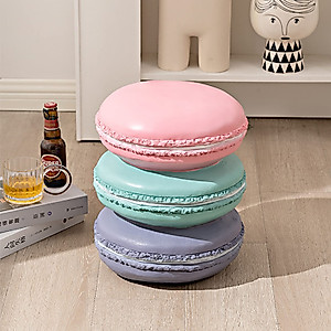 Miokycl Simulated Food Stool Soft Retro Fun Ingenious Decorative Low Food Shoe Changing Stool for Home (Sweetheart Cookie)