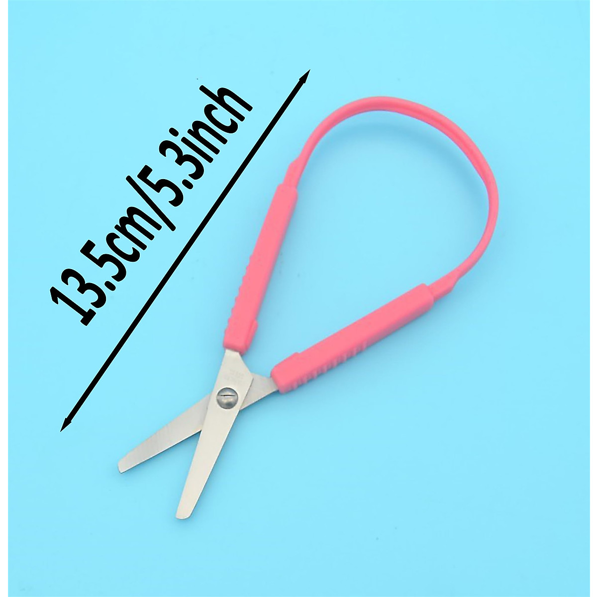 Mini Squeeze Scissors, Lefty Support Loop Scissors for Toddlers，5 Inch Adaptive Design Preschool Training Scissors (3, Red+Blue+Yellow)