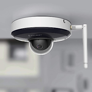 Amcrest ProHD 1080P PTZ WiFi Camera, 2MP Outdoor Vandal Dome IP Camera (3X Optical Zoom) IK08 Vandal-Proof, IP66 Weatherproof, Dual Band 5ghz/2.4ghz, Pan/Tilt (IP2M-866W) (White)
