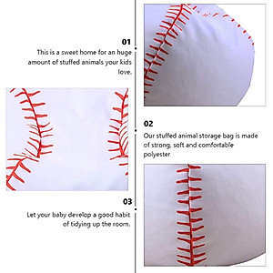 NUOBESTY Soft Stuffed Chair Storage Bean Bag Chair Cover Plush Toy Chair Baseball Bag Chair Room Furniture