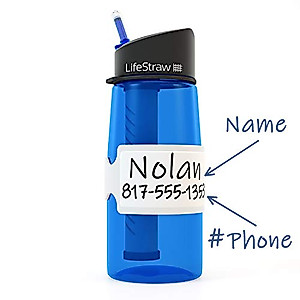 Pumpkin Doodle Permanent Write-on Labels for Bottles/Sippy Cups/Food Containers 6pcs (White)