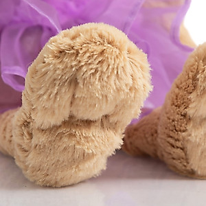 HollyHOME Ballet Bunny Stuffed Animal Plush Rabbit in Gauzy Dress Cute Easter Bunny Doll for Kids 21 inch Purple