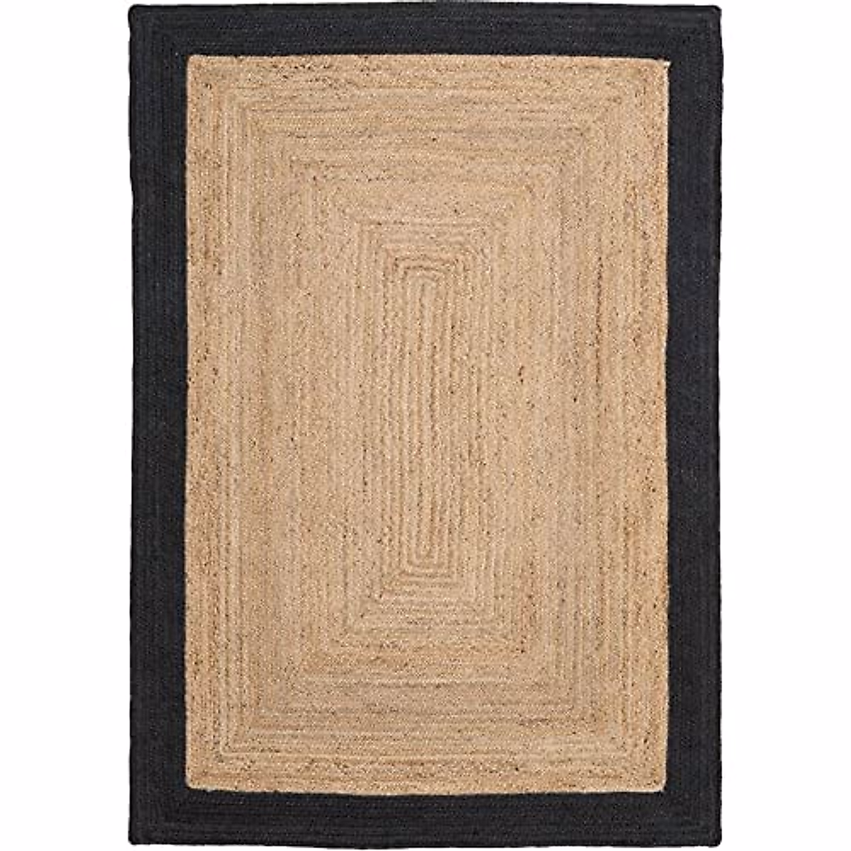 Jute Area Rug 8x10ft Natural Fiber Collection Handmade Boho Eco Friendly Soft Braided Rug for Indoor Outdoor Kitchen Bedroom Living Hallways Enterways (2x3ft)