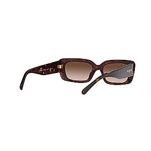 Vogue Eyewear Women's VO5440S Square Sunglasses, Dark Havana/Brown Gradient, 52 mm