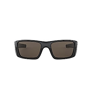 Oakley Men's OO9096 Fuel Cell Rectangular Sunglasses, Polished Black/Warm Grey, 60 mm