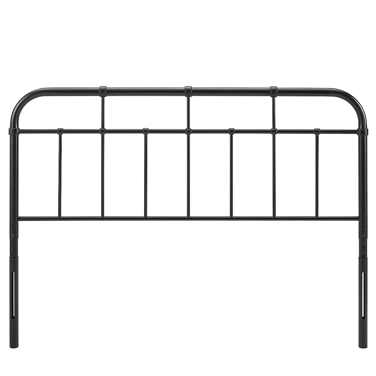 Modway Alessia Modern Farmhouse Metal Full Headboard in Black