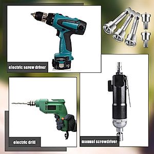 5 Pcs Magnetic Positioning Screwdriver Bits Set Anti-Slip PH2 Drywall Screw Setter Hex Shank Screwdriver Bits Screw Positioning Bit Batch Head (50mm, 25mm)