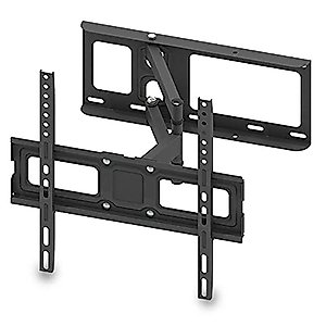 Stainless Steel Universal TV Wall Stand Base for Most 32-60 Inches Flat Curved TVs,TV Wall Box Shelf up to 35KG Tilting Height Adjustable, Max VESA 400x400mm