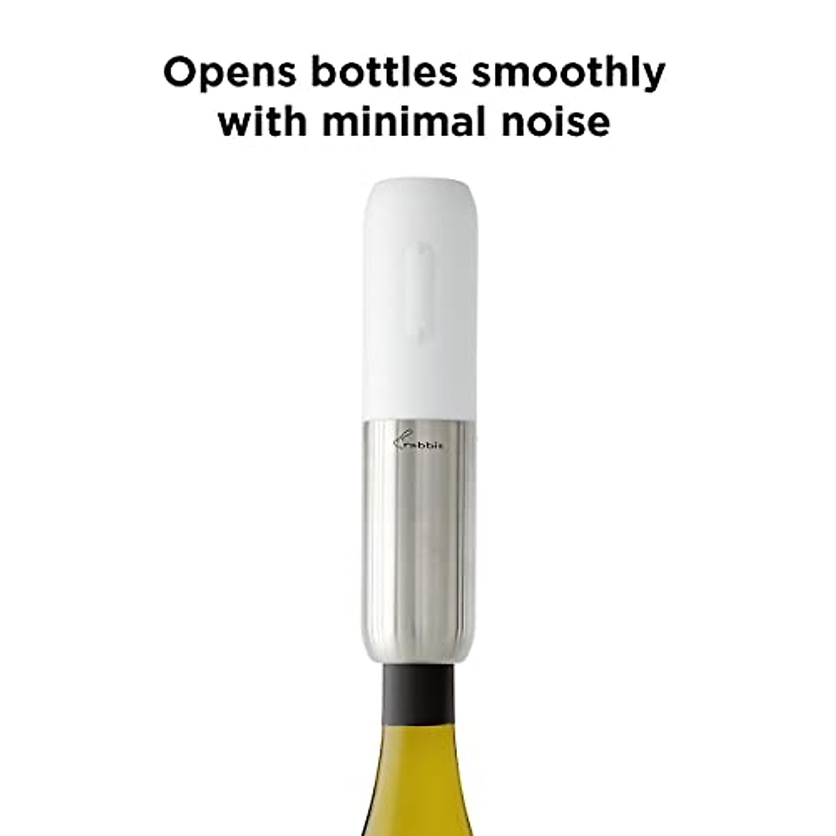 Rabbit Compact Electric Corkscrew Wine Bottle Opener (White), 10.75 inches
