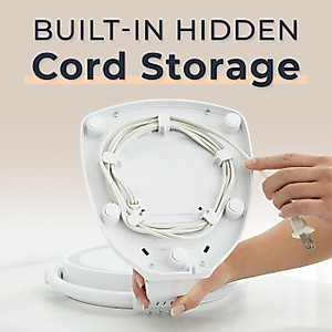 Zadro 11" W Max Bright Fluorescent Lighted Makeup Mirror with Magnification 10X/1X Swivel Head Tray Makeup Light Mirror, White