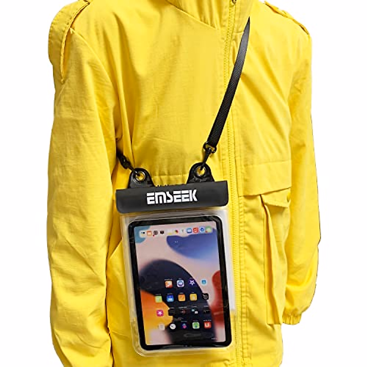 EMSEEK Waterproof Ebook Reader Case Waterproof Tablet Cover Dry eReader Bag Waterproof Holder Pouch for Amazon Kindle Paperwhite Oasis Fire 7 IPAD Mini Passport Wallet Key Fob Money Phone(Blue)