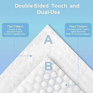 Cotton Facial Dry Wipes 100 Count, Deeply Cleansing Disposable Face Towel Wash Cloth, Multi-Purpose for Skin Care, Make-up Wipes, Face Wipes and Facial Cleansing