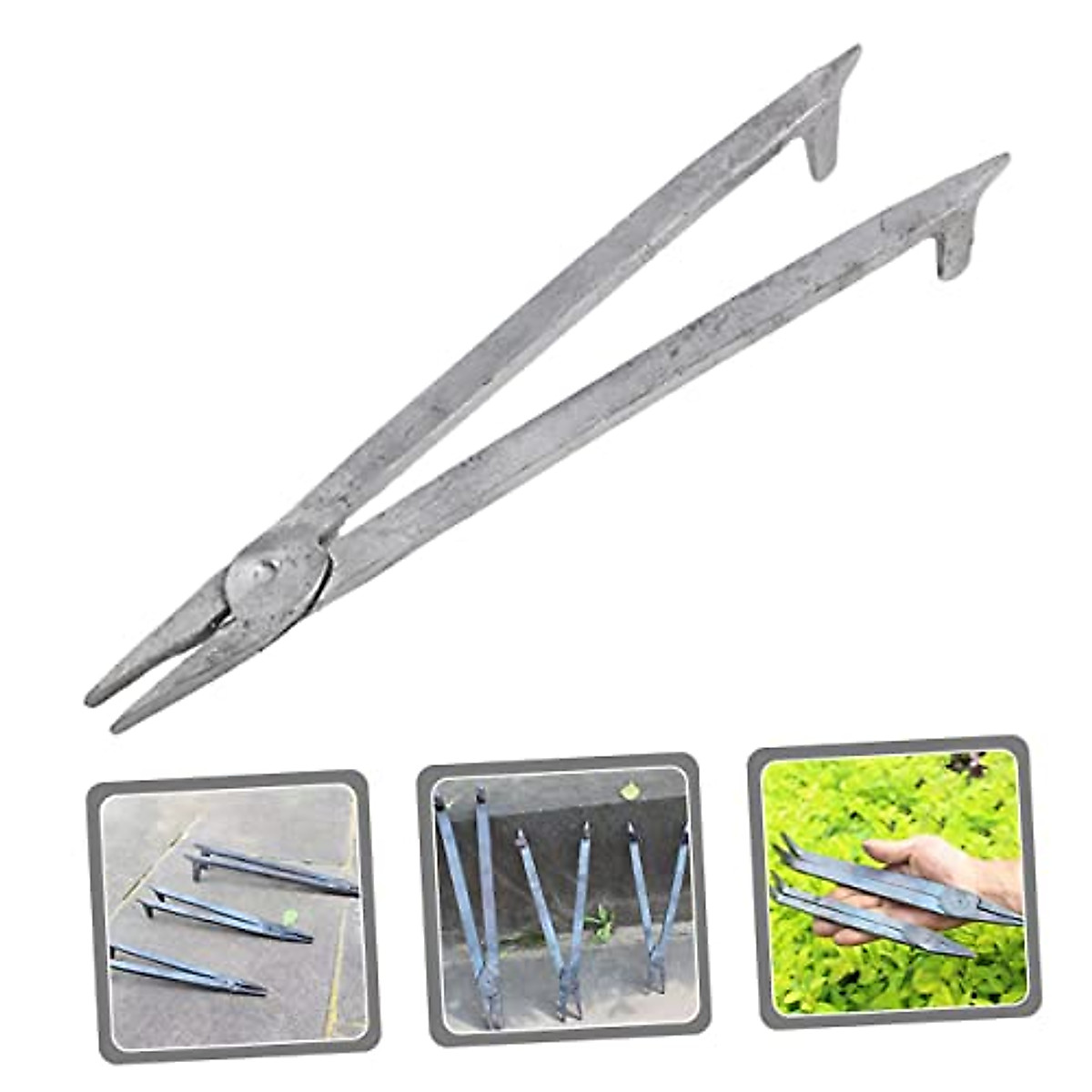 Uonlytech 2pcs Woodworking Pliers Hand Tools Wolf Jaw Tongs Woodworking Forging Tongs Blacksmithing Forge Tongs Forging Pliers Forging Tools Horseshoe Tool Old Fashioned Hand Vise Pliers
